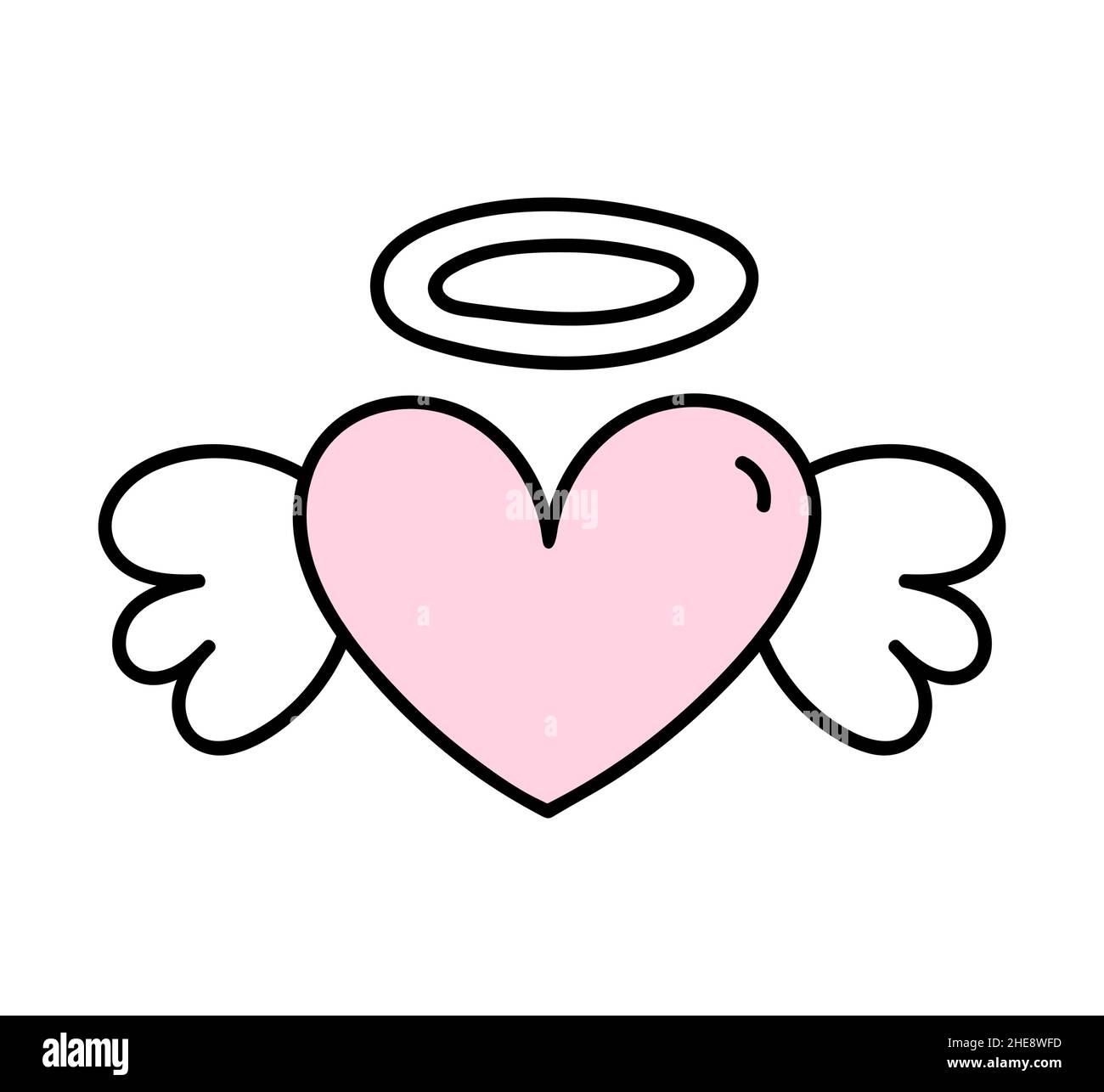 Heart Angel Wings Drawings