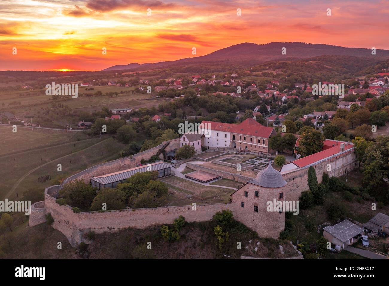 Shot stone fortification on hilltop hi-res stock photography and images ...