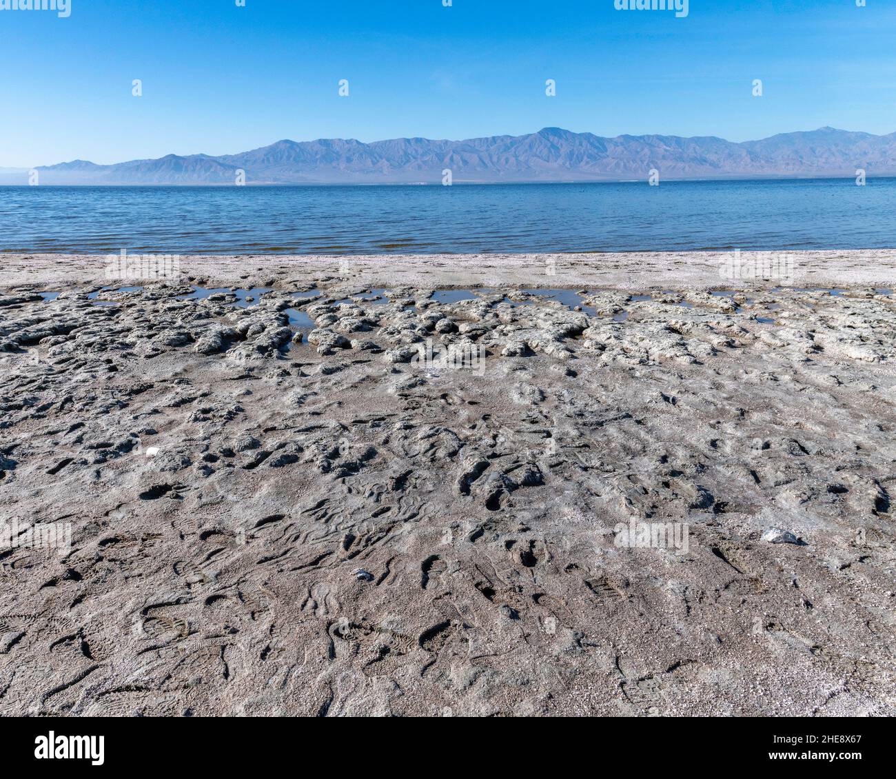 Mecca CA, USA - January 4, 2022: Salton Sea Recreational Area in Mecca ...