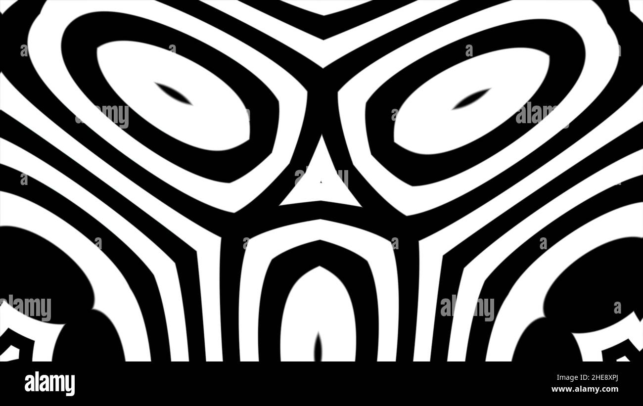 Animation black white kaleidoscope. Beautiful animation, abstract ...