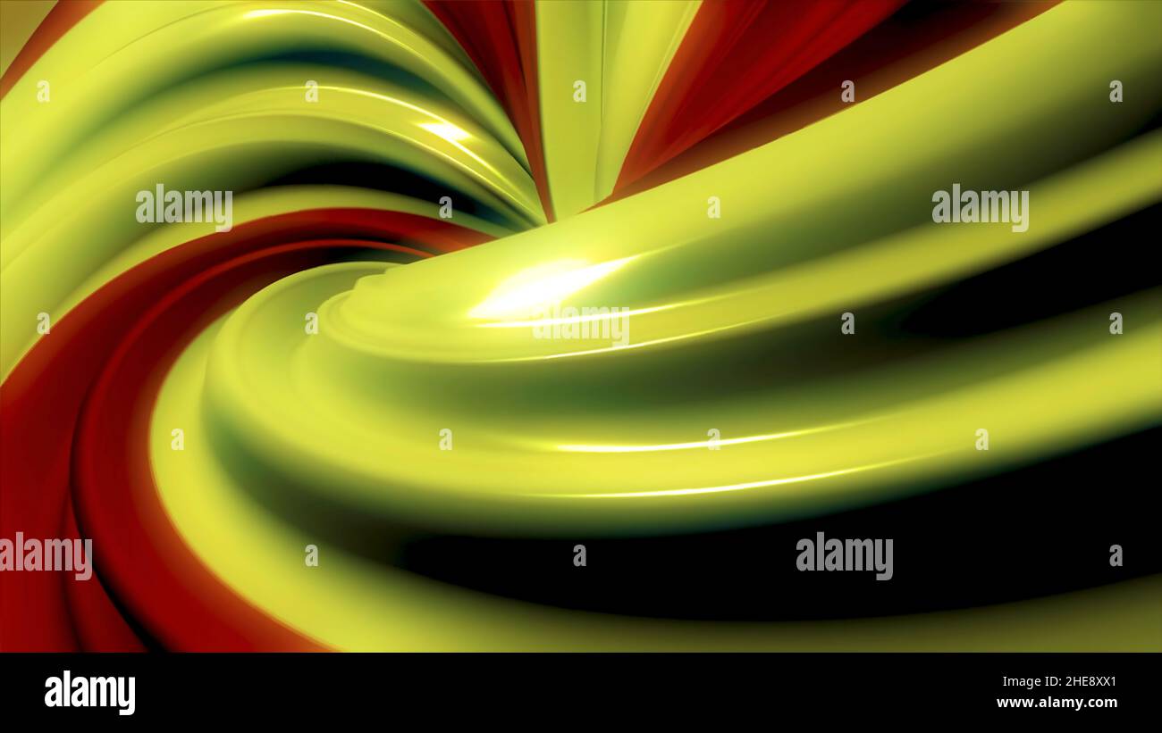 3D colorful animation of a circle or ring. Hypnotic spiral illusion ...