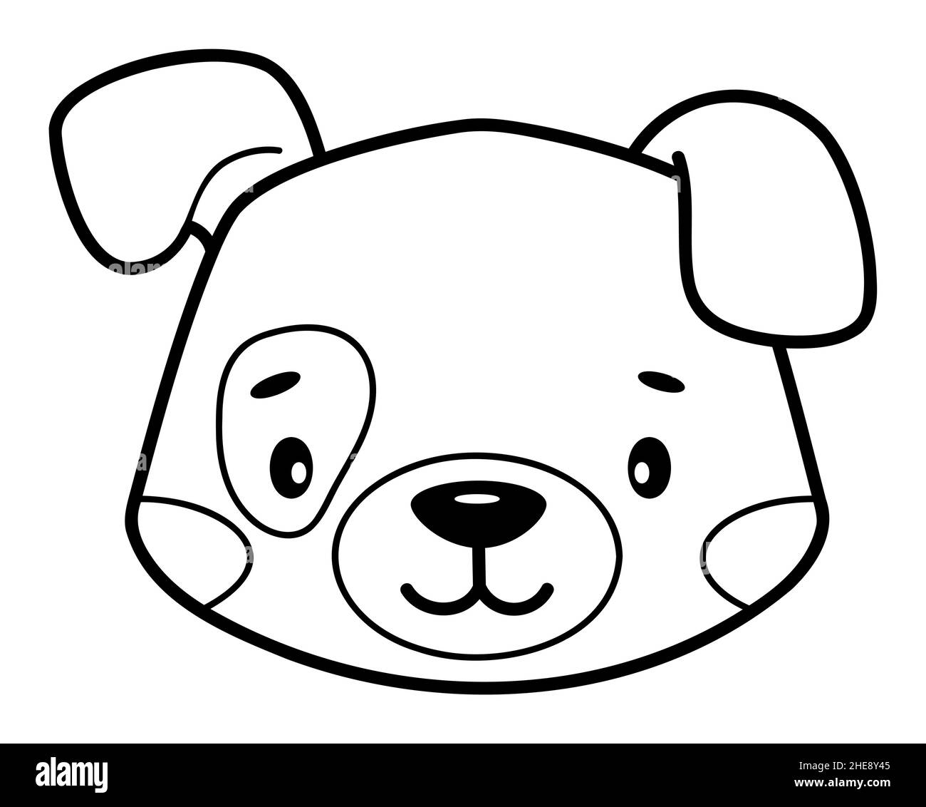 Dog Face Pictures To Color