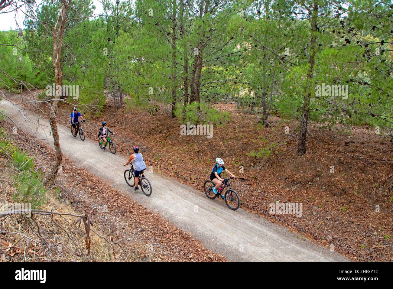 Cycling on the Riesling Trail through the Clare Valley Stock Photo - Alamy