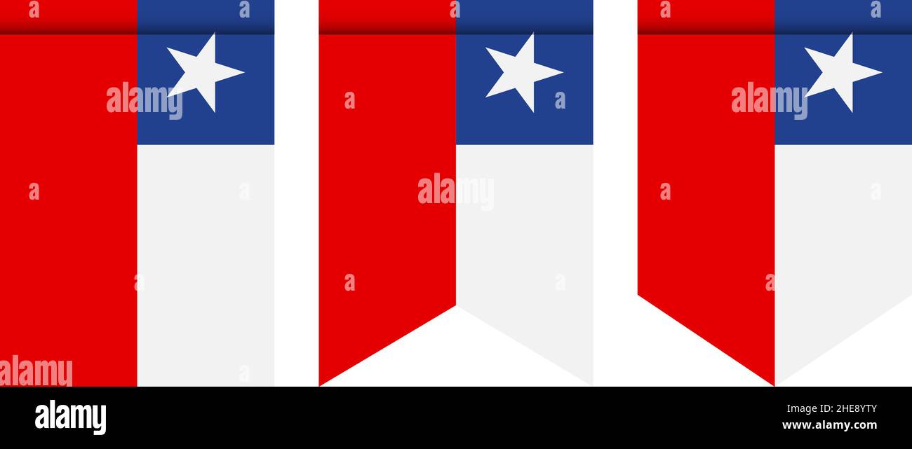 Chile flag chilean banner on Stock Vector Images - Alamy