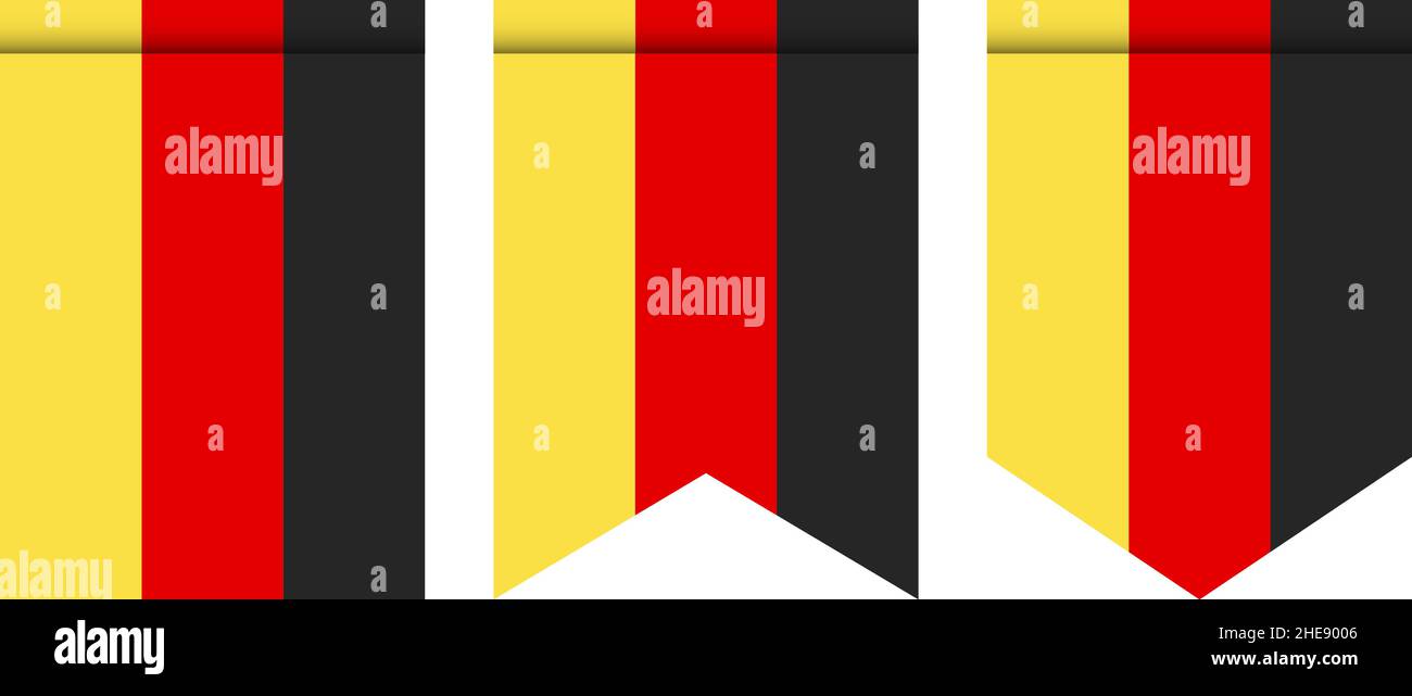 Germany flag or pennant isolated on white background. Pennant flag icon ...