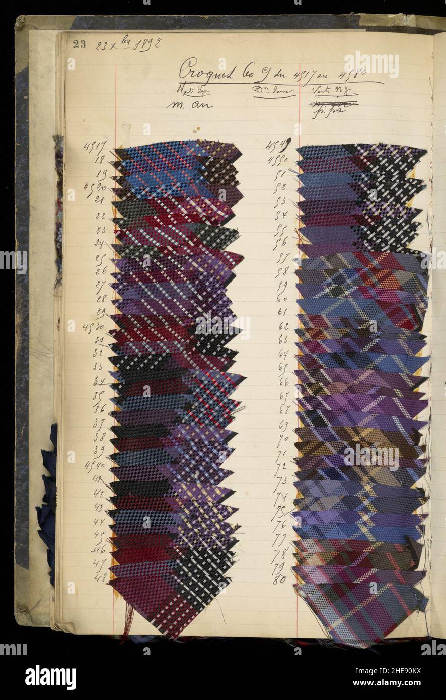 Sample Book (France), 1892–98 Stock Photo - Alamy