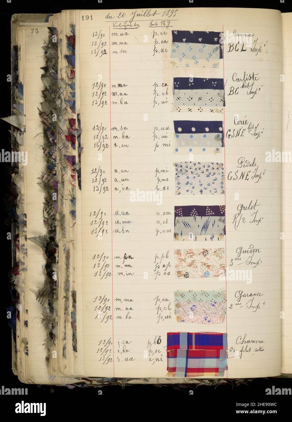 Sample Book (France), 1892–98 Stock Photo - Alamy