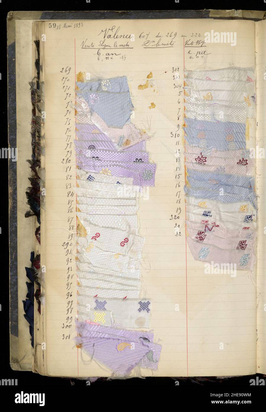 Sample Book (France), 1892–98 Stock Photo - Alamy