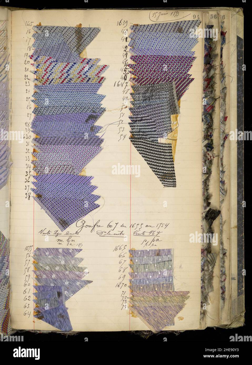 Sample Book (France), 1892–98 Stock Photo - Alamy