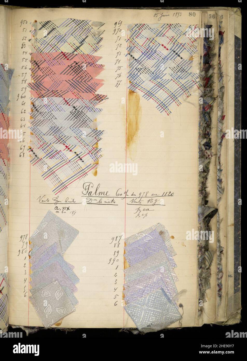Sample Book (France), 1892–98 Stock Photo - Alamy