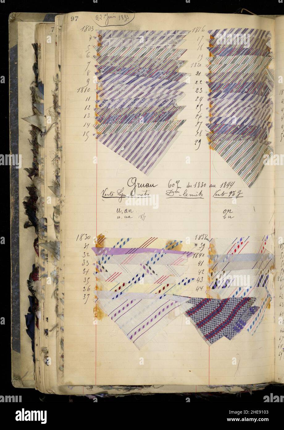 Sample Book (France), 1892–98 Stock Photo - Alamy