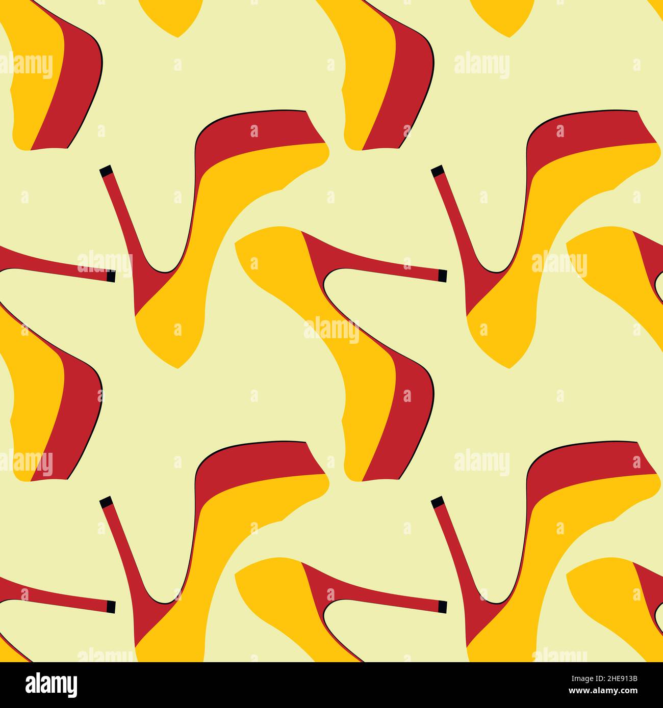 Platform high heels Stock Vector Images - Alamy