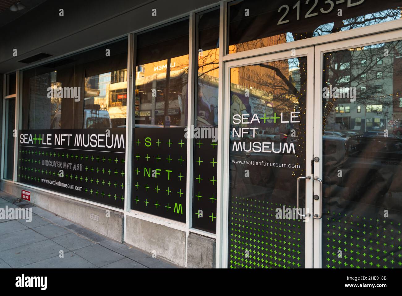 Seattle, USA. 9 Jan, 2022. Seattle’s new NFT museum in the Belltown ...