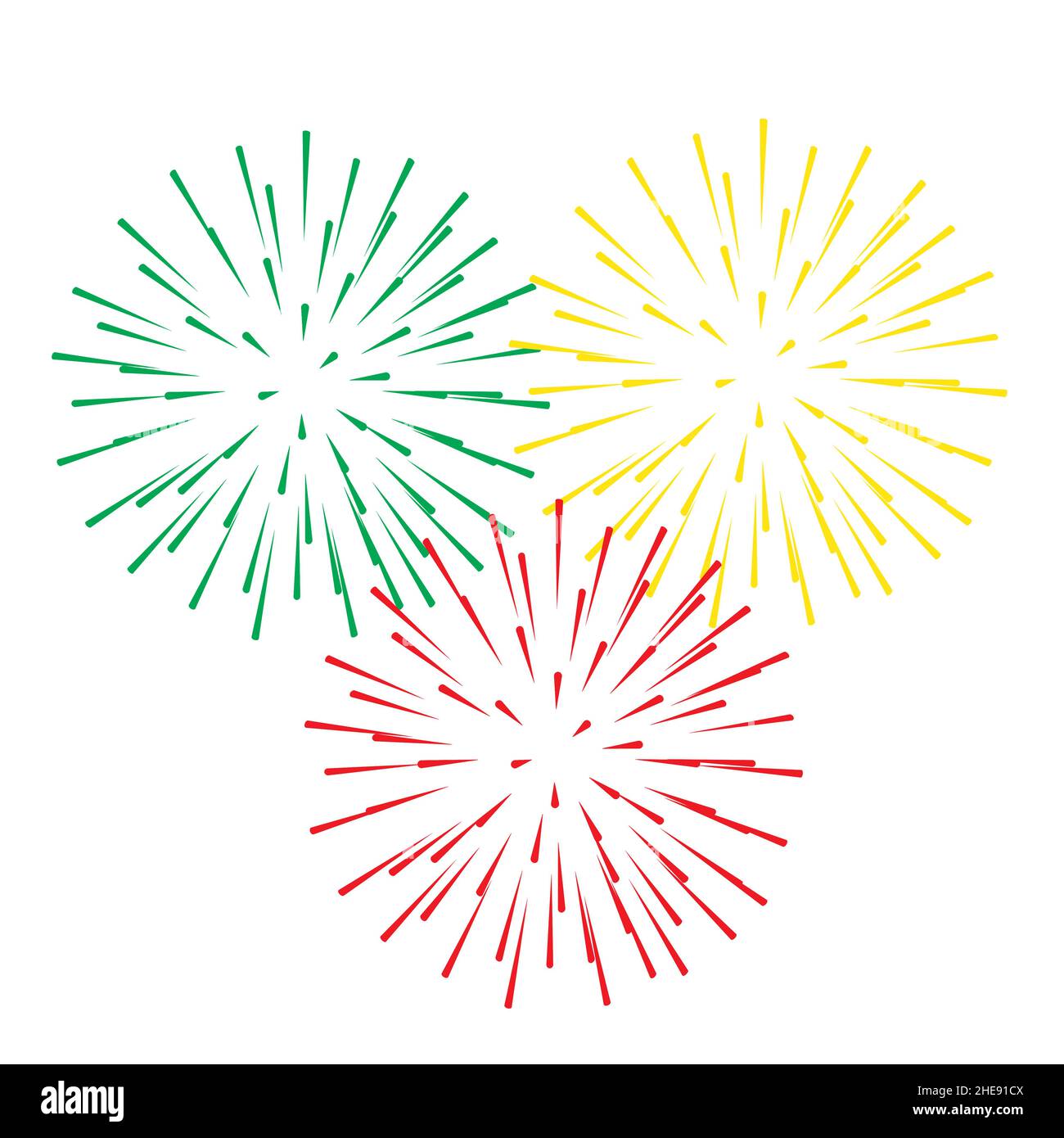 Fireworks vector illustration isolated. Fireworks display in ...