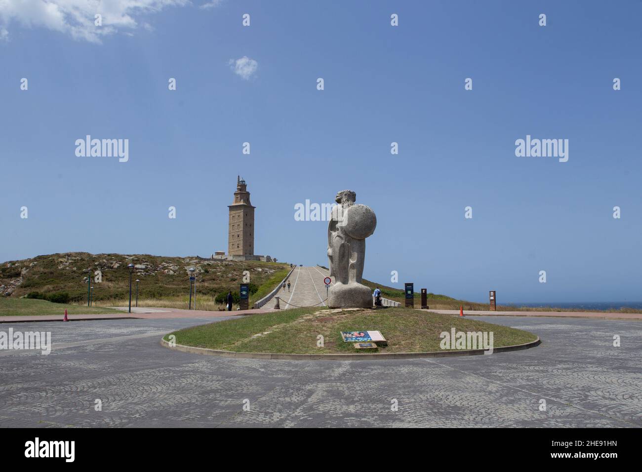 Statue of Breogan, the mythical Celtic king from Galicia and ...