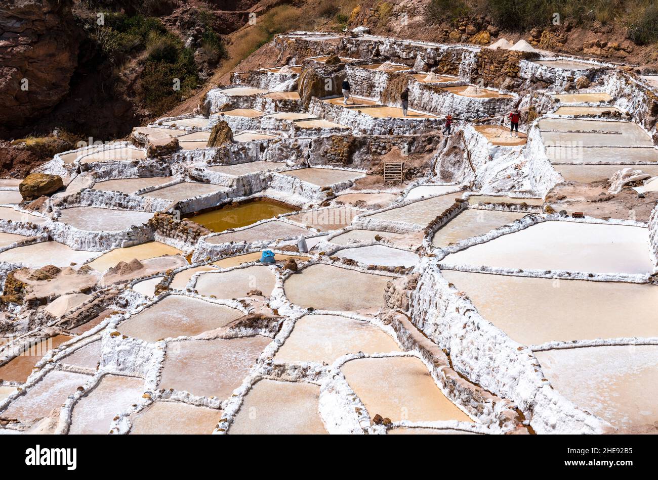 Salt Mines of Maras in Peru Stock Photo - Alamy