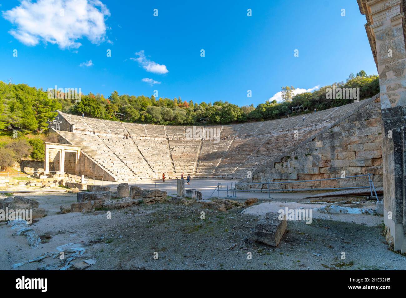 Epidaurus theatre seating hi-res stock photography and images - Alamy