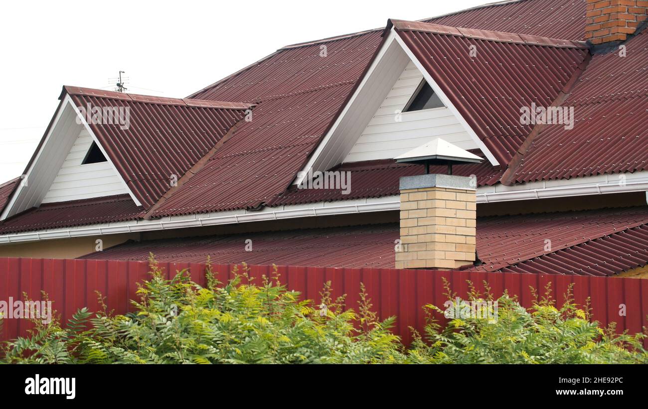 Modern Red Roof House