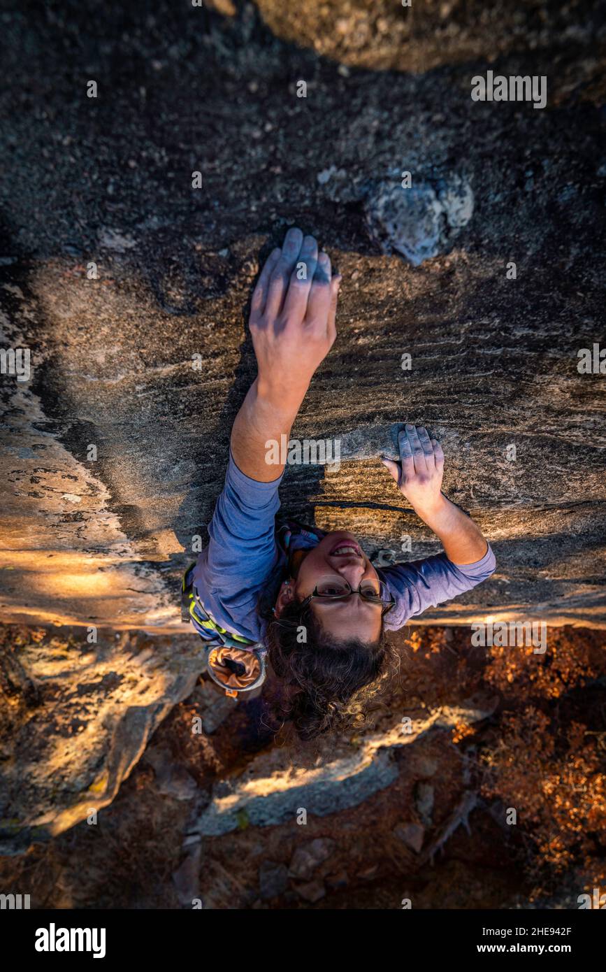 Rock Climbing Women Stock Photo - Alamy