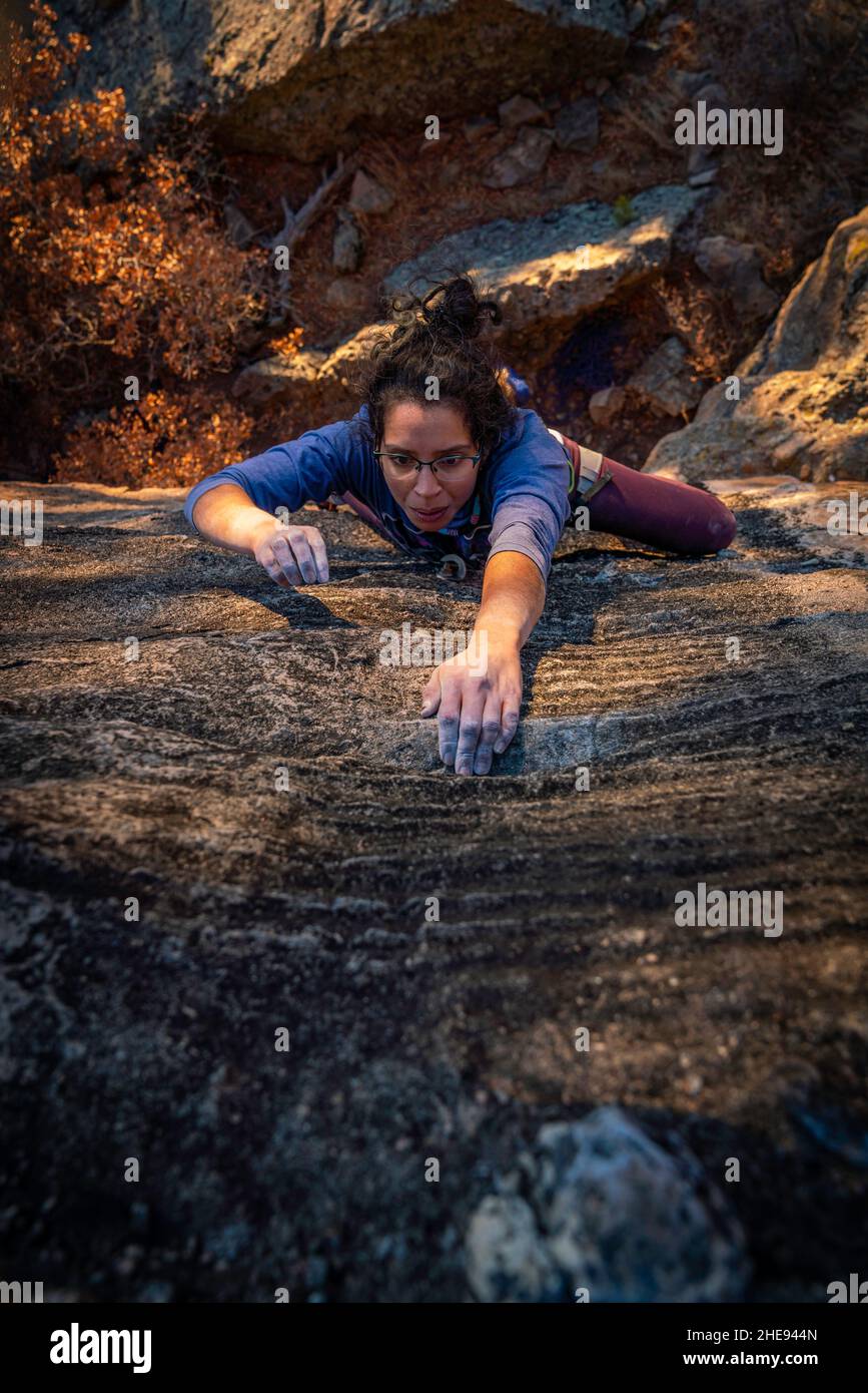 Rock Climbing Women Stock Photo - Alamy