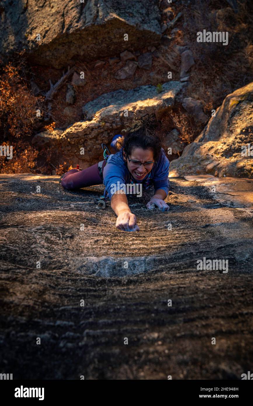 Rock Climbing Women Stock Photo - Alamy