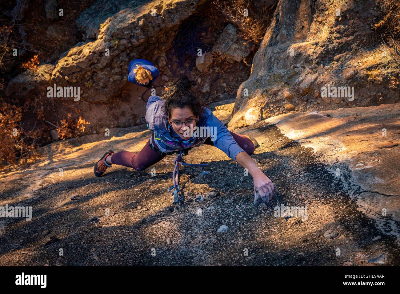 Rock Climbing Women Stock Photo - Alamy