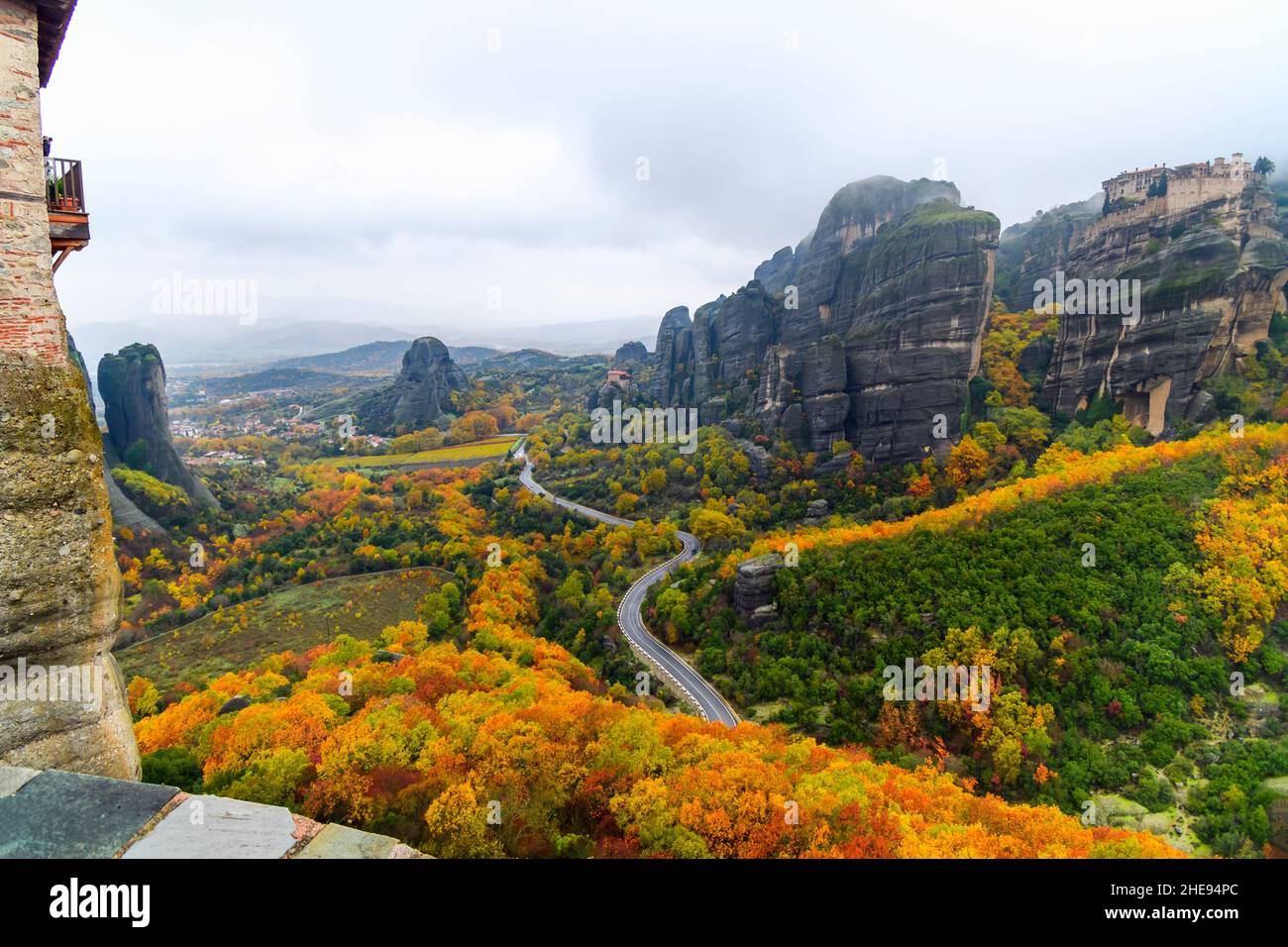 Meteora monasteries aerial view hi-res stock photography and images - Alamy