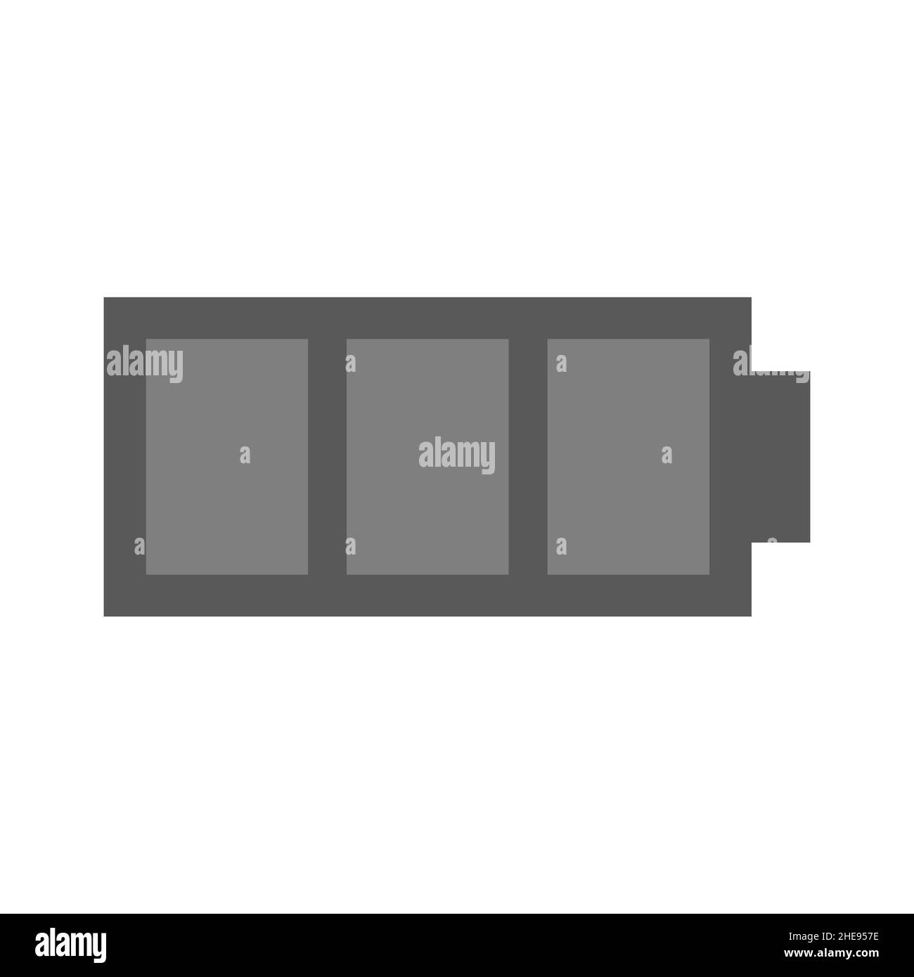 battery icon vector on white background. Simple logo vector ...