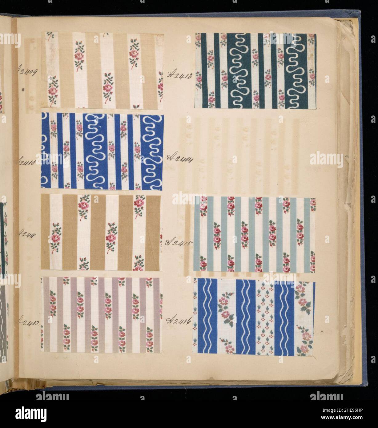Sample Book, Cotton Prints Samples, 1845–60 Stock Photo - Alamy