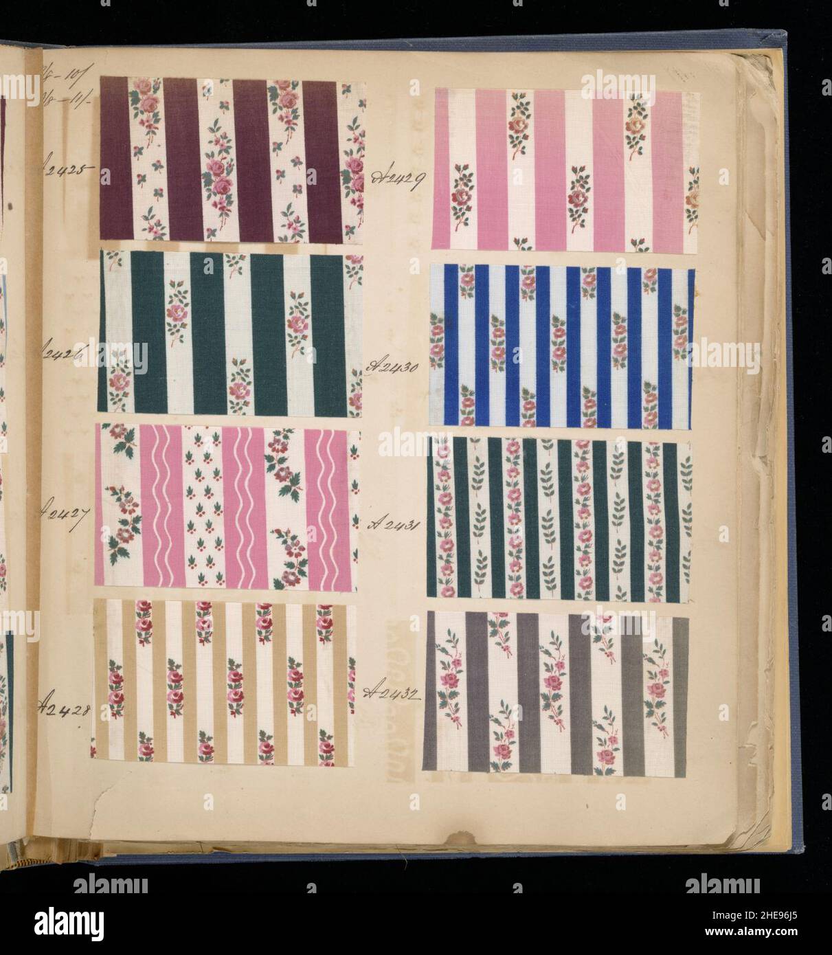 Sample Book, Cotton Prints Samples, 1845–60 Stock Photo - Alamy