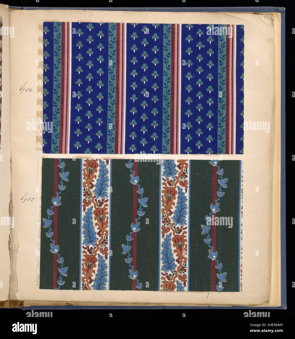 Sample Book, Cotton Prints Samples, 1845–60 Stock Photo - Alamy