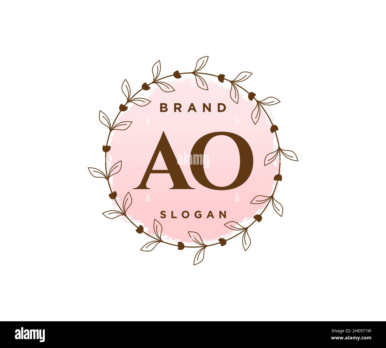 AO feminine logo. Usable for Nature, Salon, Spa, Cosmetic and Beauty ...