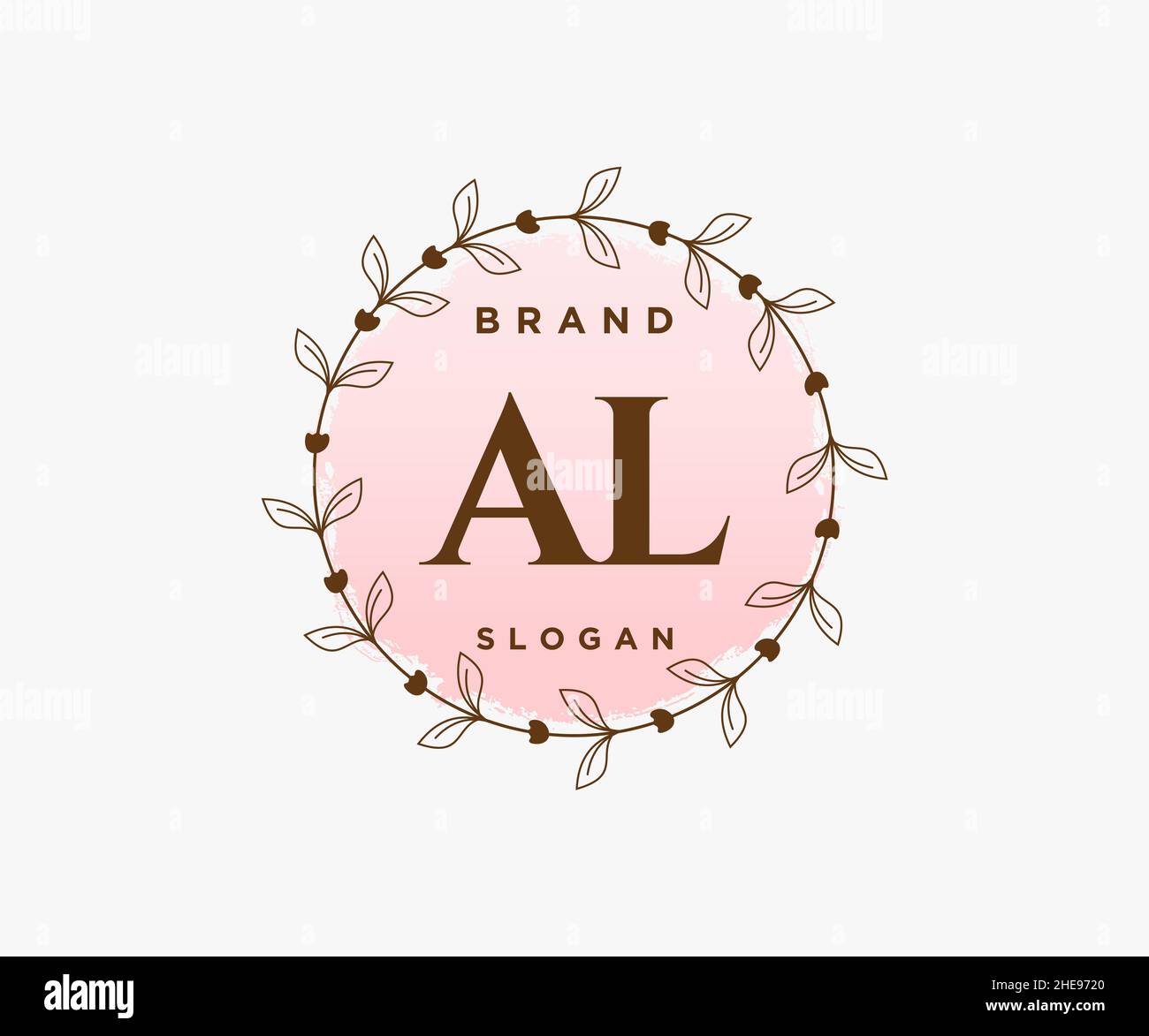 AL feminine logo. Usable for Nature, Salon, Spa, Cosmetic and Beauty ...