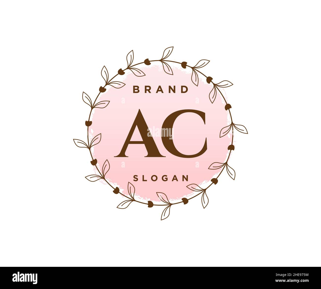AC feminine logo. Usable for Nature, Salon, Spa, Cosmetic and Beauty ...
