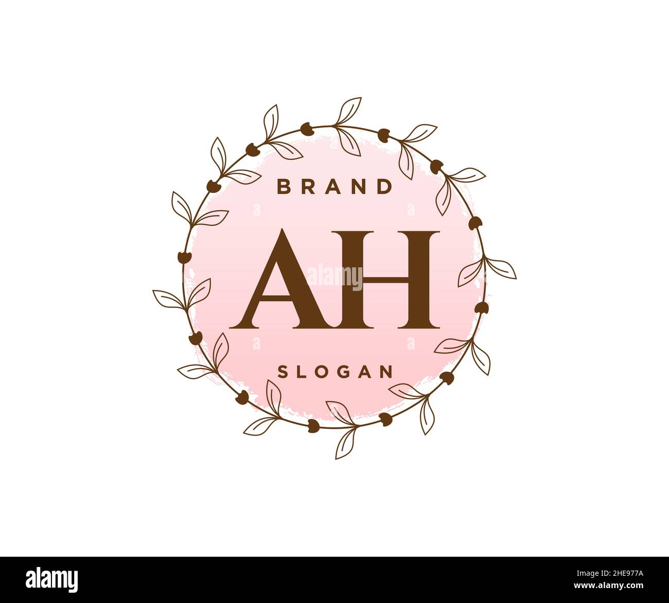 AH feminine logo. Usable for Nature, Salon, Spa, Cosmetic and Beauty ...