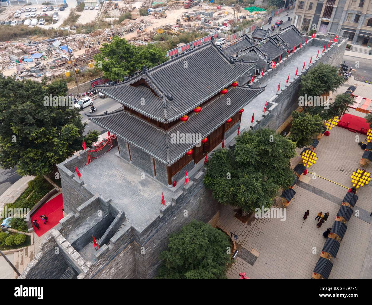 NANJING, CHINA - JANUARY 6, 2022 - An aerial photo taken on Jan. 6 ...