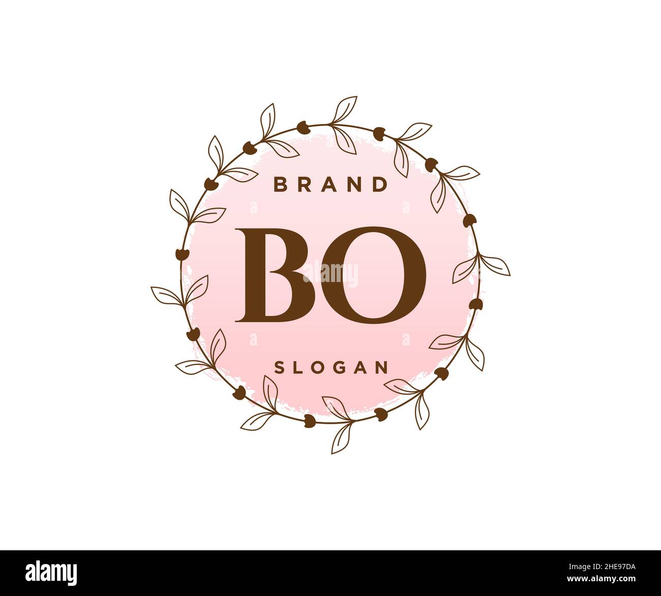 BO feminine logo. Usable for Nature, Salon, Spa, Cosmetic and Beauty ...