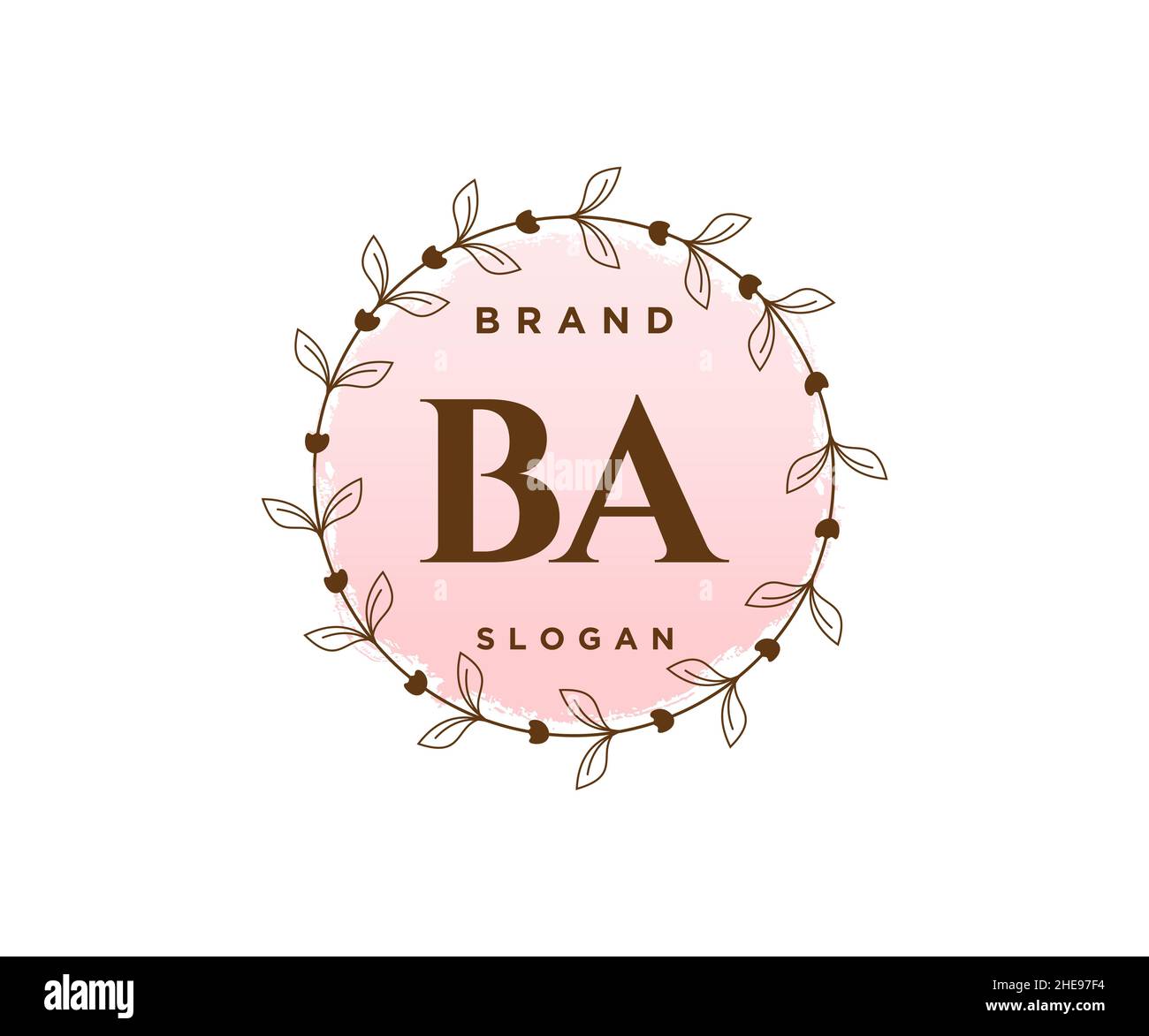 BA feminine logo. Usable for Nature, Salon, Spa, Cosmetic and Beauty ...