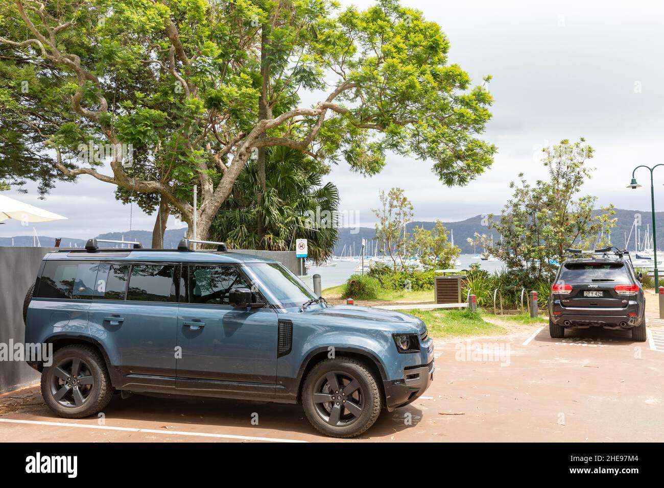 New Land Rover Defender 110 four door off road vehicle in Tasman blue ...