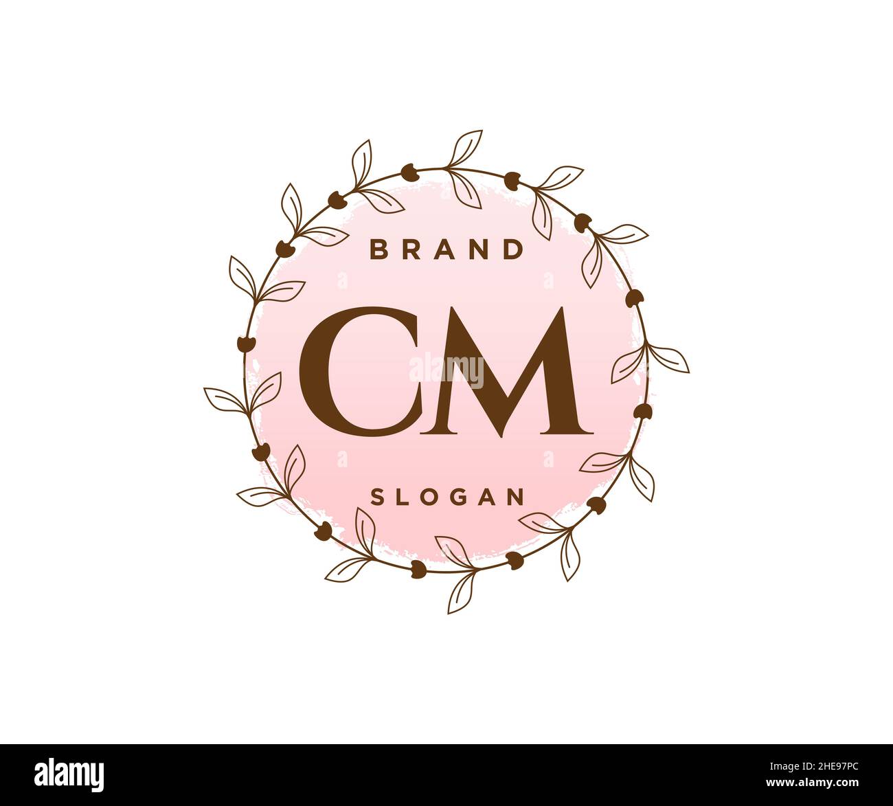 CM feminine logo. Usable for Nature, Salon, Spa, Cosmetic and Beauty ...