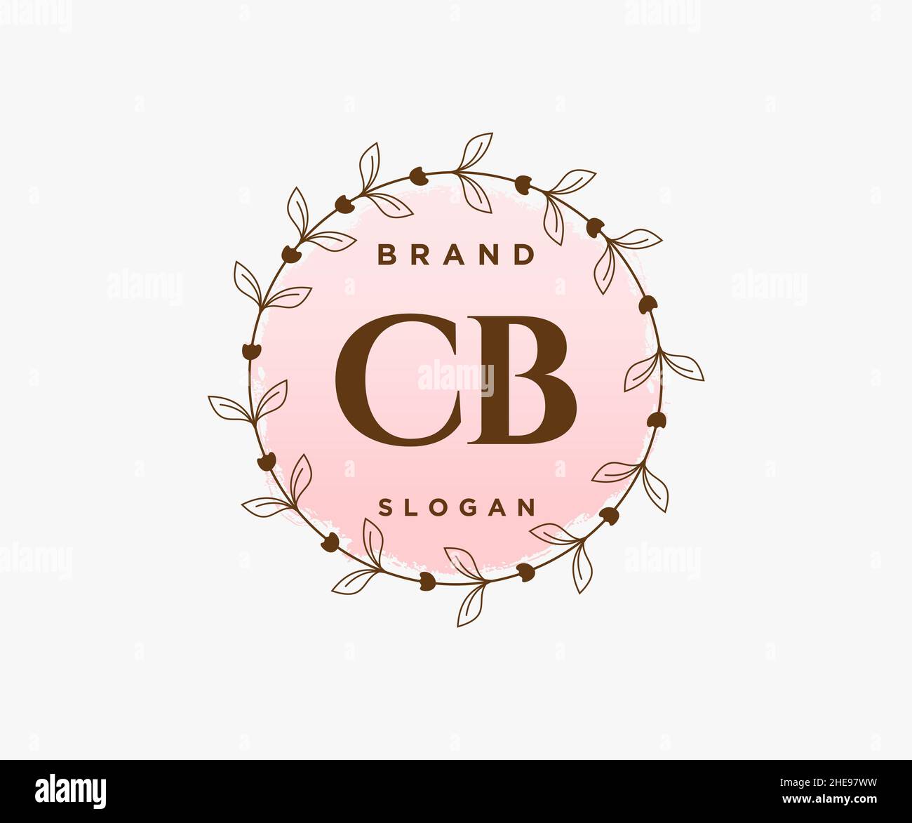 CB feminine logo. Usable for Nature, Salon, Spa, Cosmetic and Beauty ...