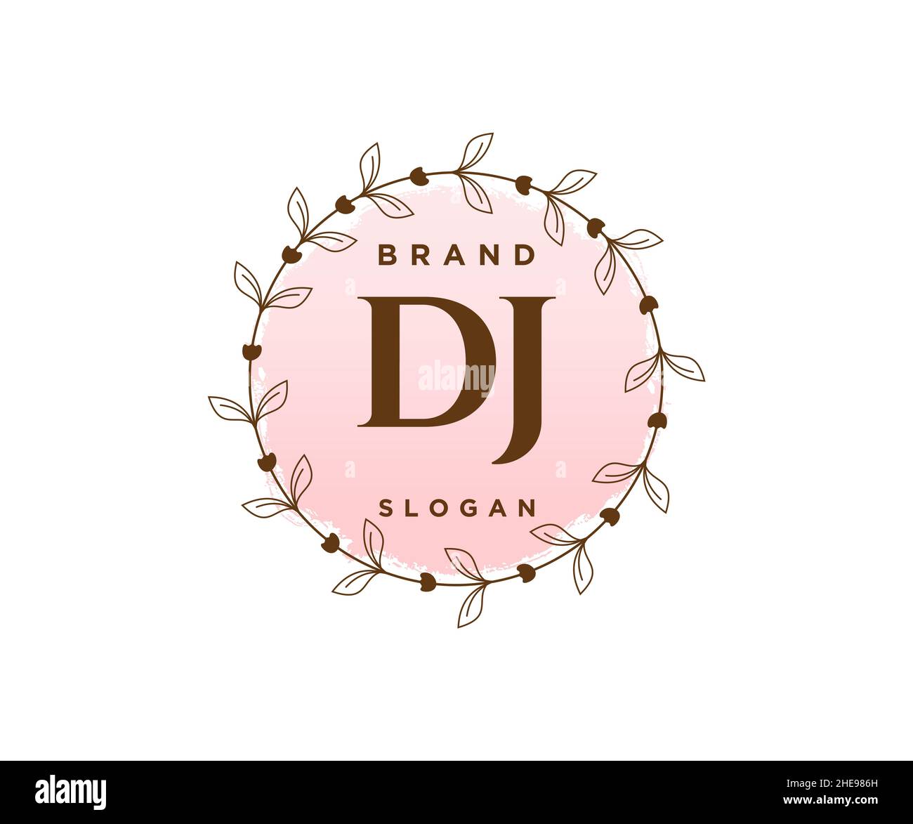 DJ feminine logo. Usable for Nature, Salon, Spa, Cosmetic and Beauty ...