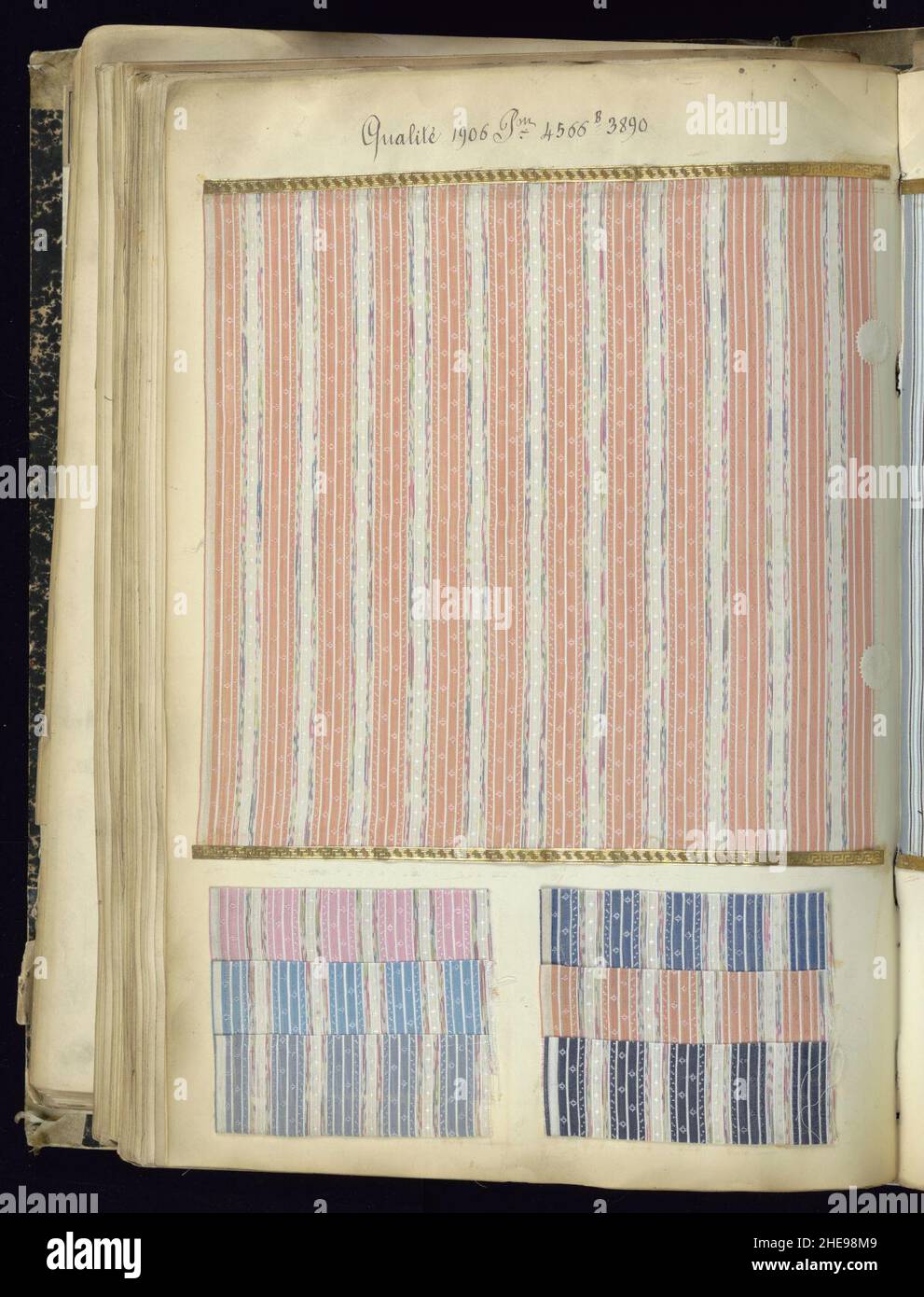 Sample Book, Fabrique de Registres Toile Soie 1904 - 1905 - 1906 ...