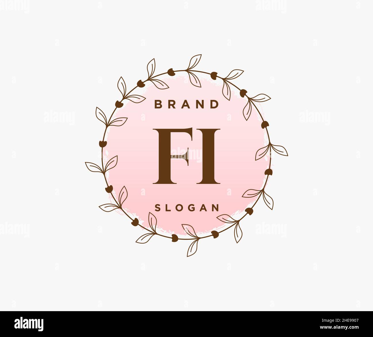 FI feminine logo. Usable for Nature, Salon, Spa, Cosmetic and Beauty ...