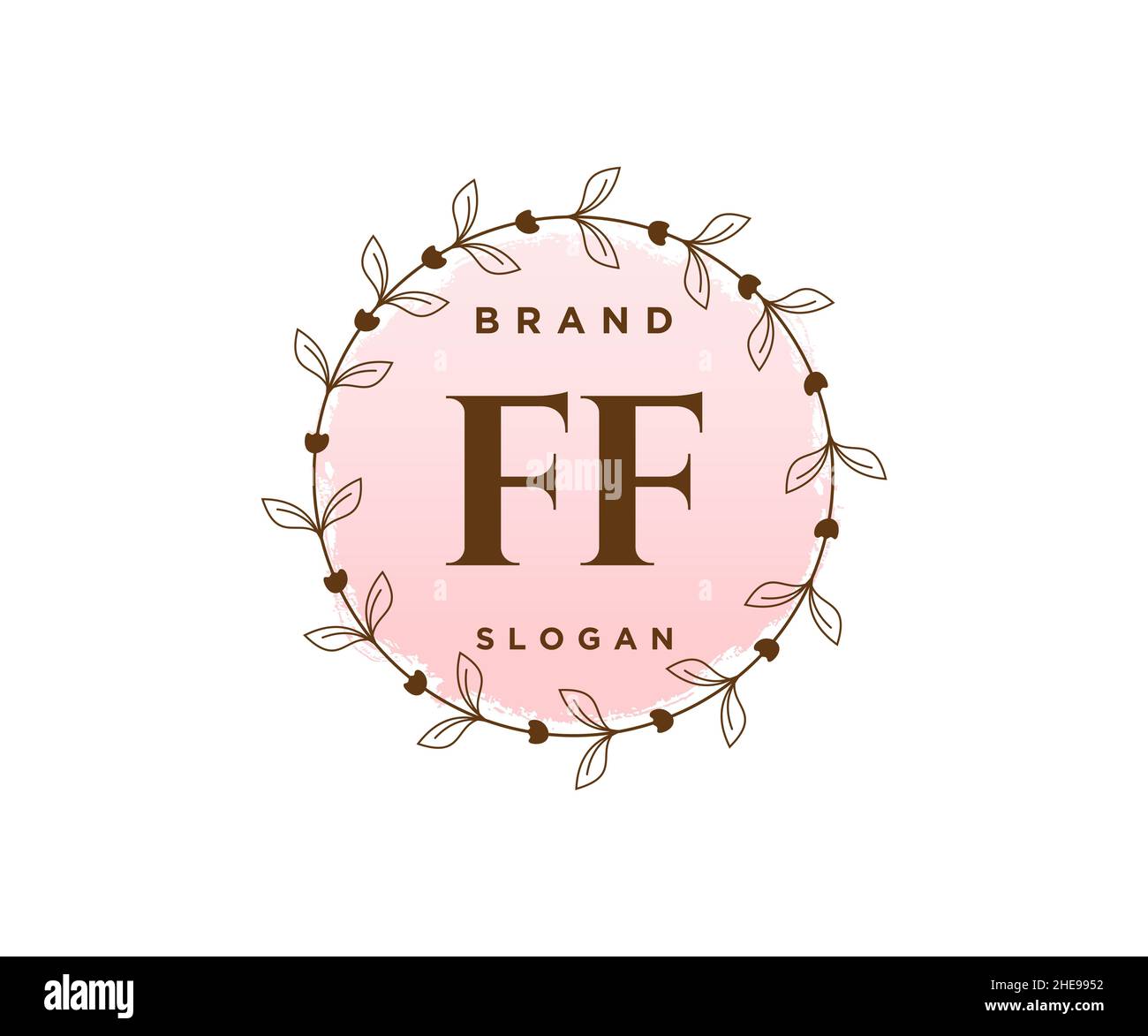 FF feminine logo. Usable for Nature, Salon, Spa, Cosmetic and Beauty ...