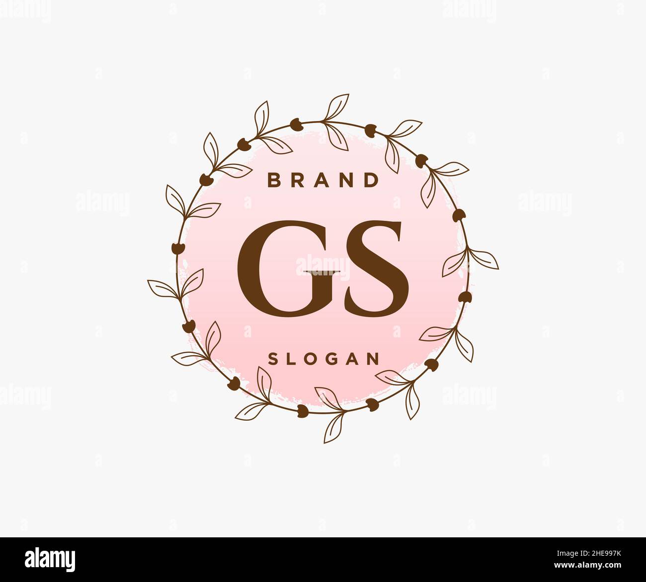 GS feminine logo. Usable for Nature, Salon, Spa, Cosmetic and Beauty ...