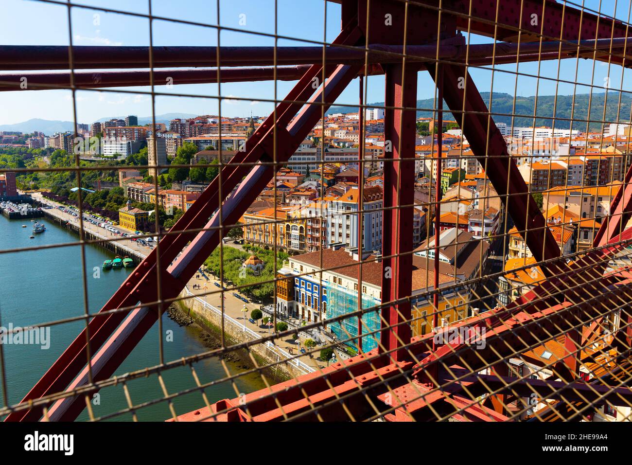 Inside view of famous Vizcaya Bridge Stock Photo - Alamy