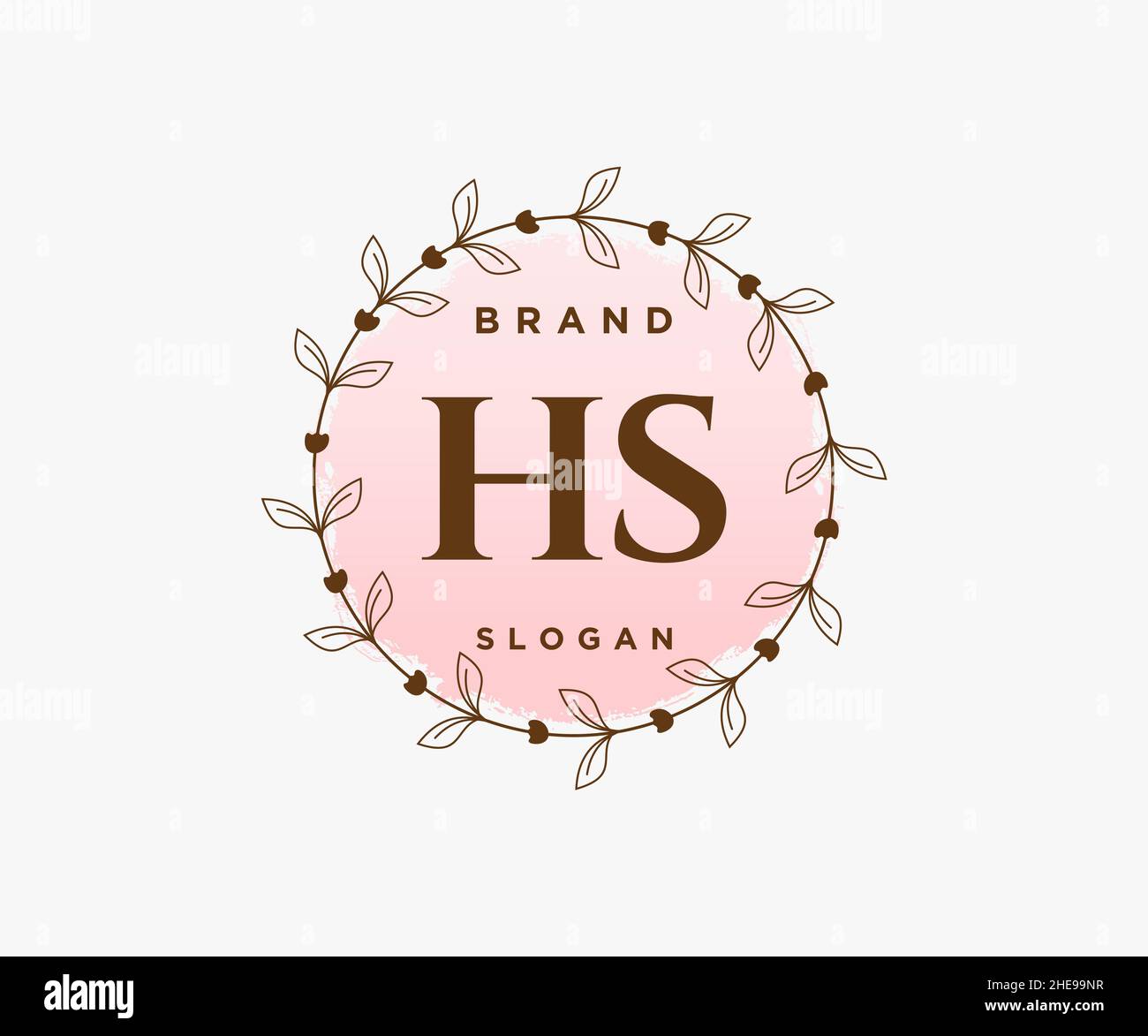 HS feminine logo. Usable for Nature, Salon, Spa, Cosmetic and Beauty ...