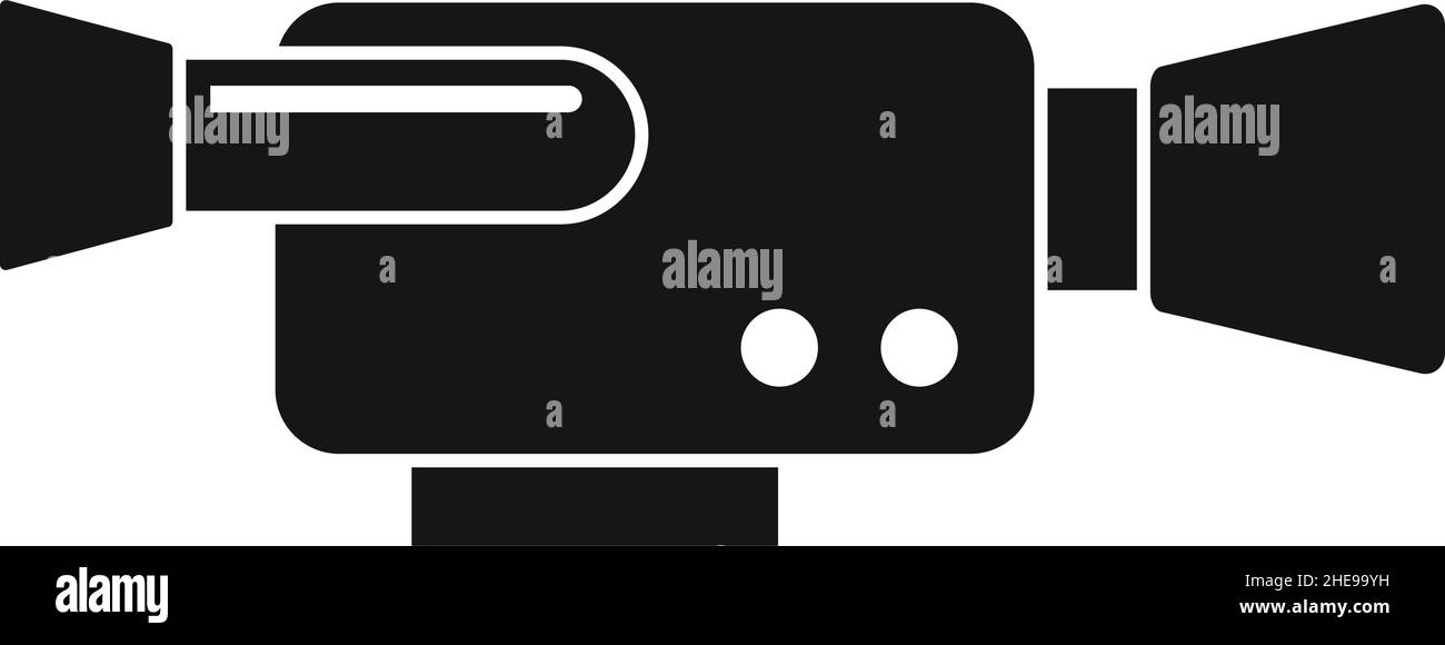 Vector camcorder black simple icon isolated on white Stock Vector Image & Art - Alamy