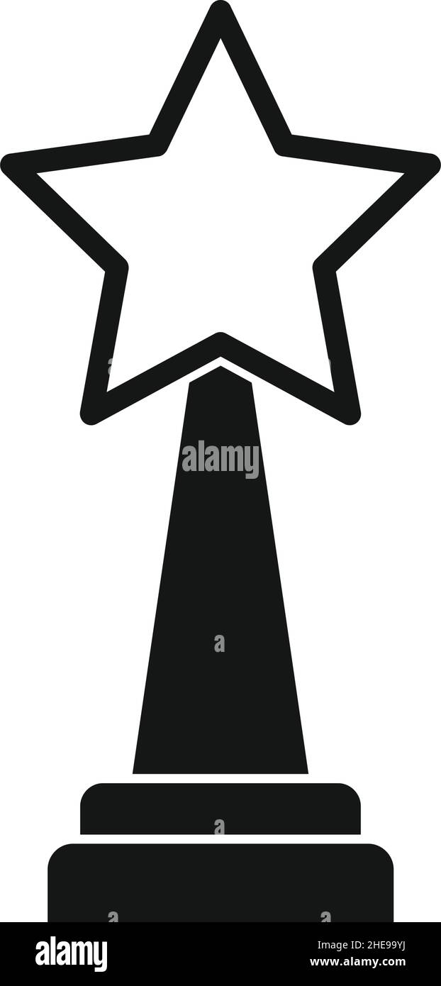 Vector cinema star black simple icon isolated on white Stock Vector ...